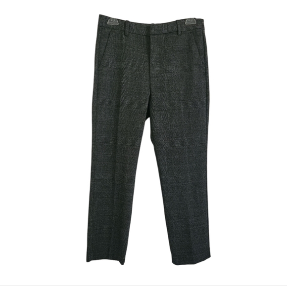 Zara | Pants & Jumpsuits | Zara Basic Plaid Crop Ankle Trouser Sz Small ...